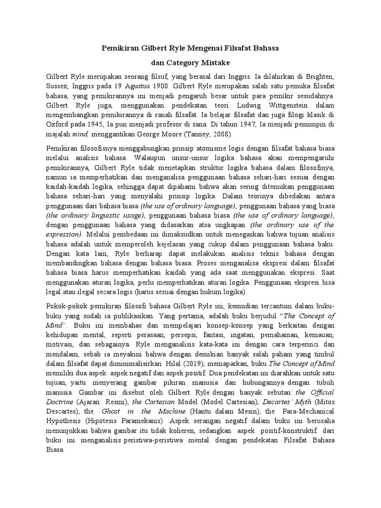 Gilbert Ryle | PDF