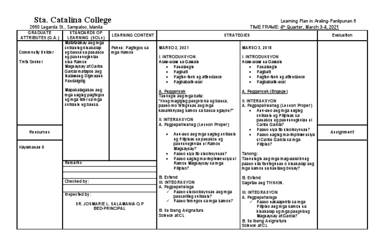 AP Lesson Plan Final | PDF