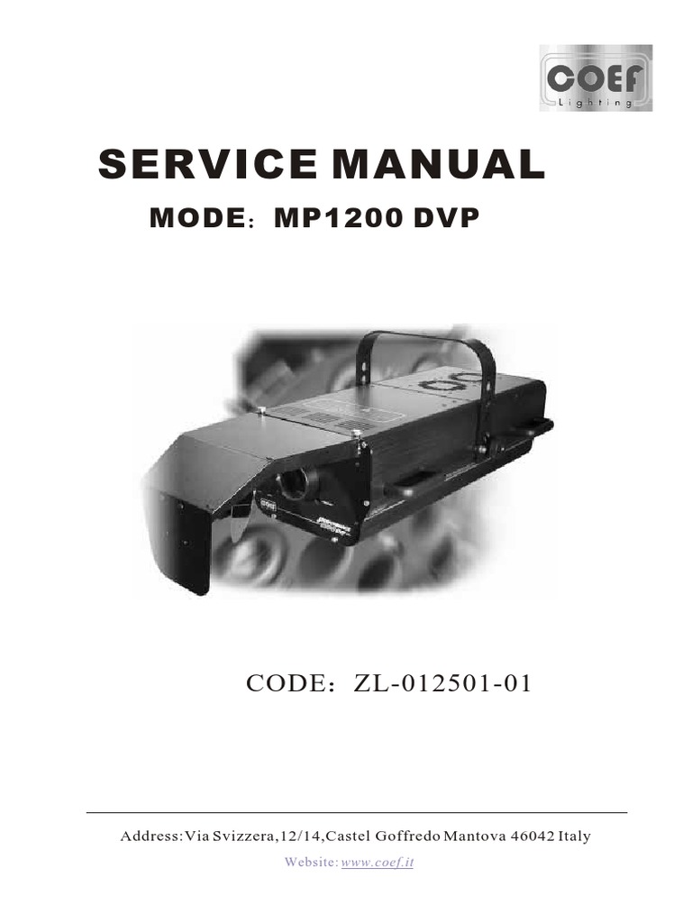 Service Manual: Mode MP1200 DVP | PDF | Mains Electricity | Optics