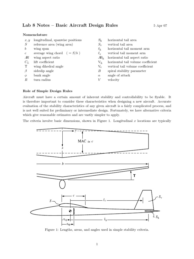 Aircraft Design: Stability and Tail Sizing | PDF | Flight Dynamics ...
