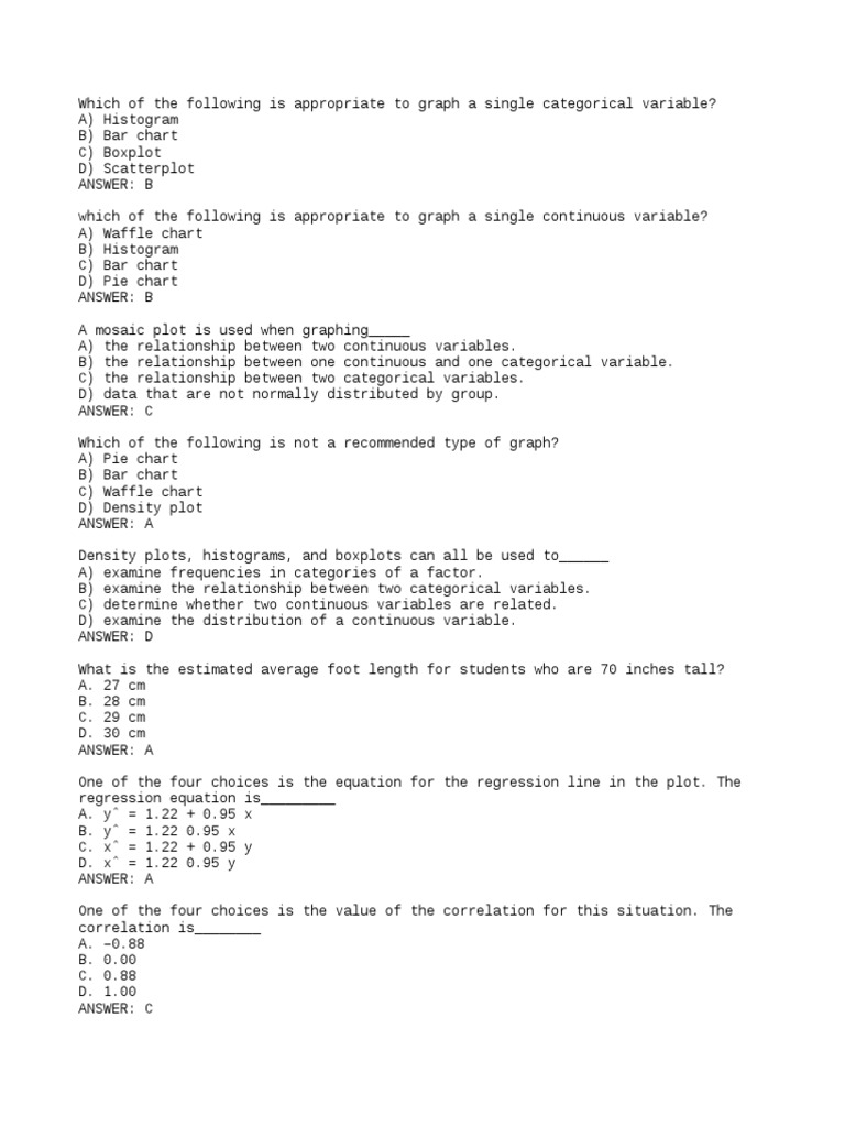 Categorical Variable Graphing Quiz | PDF | Histogram | Null Hypothesis