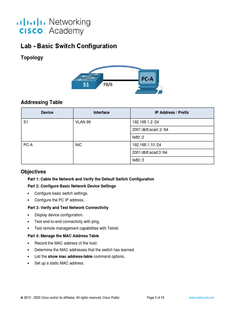 Ccnav7-Student Lab Final | PDF | Ip Address | Router (Computing)