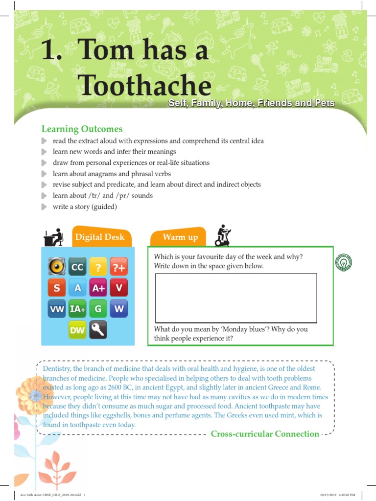 Tom Has A Tooth-Ache 01 | PDF | Mark Twain | Object (Grammar)