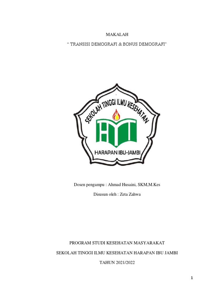 Transisi dan Bonus Demografi Indonesia | PDF