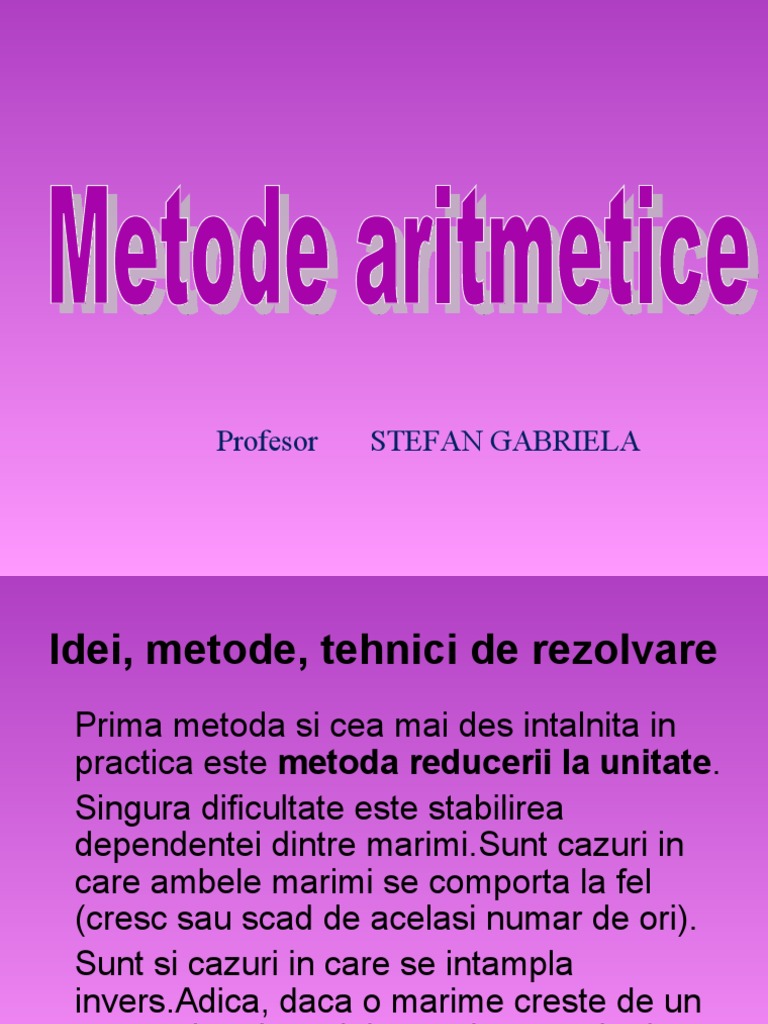 Metode Aritmetice | PDF