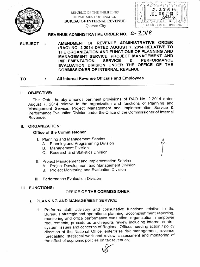 RAO No. 2-2018 | PDF | Internal Control | Evaluation