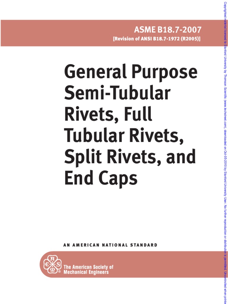 General Purpose Semi-Tubular Rivets, Full Tubular Rivets, Split Rivets ...