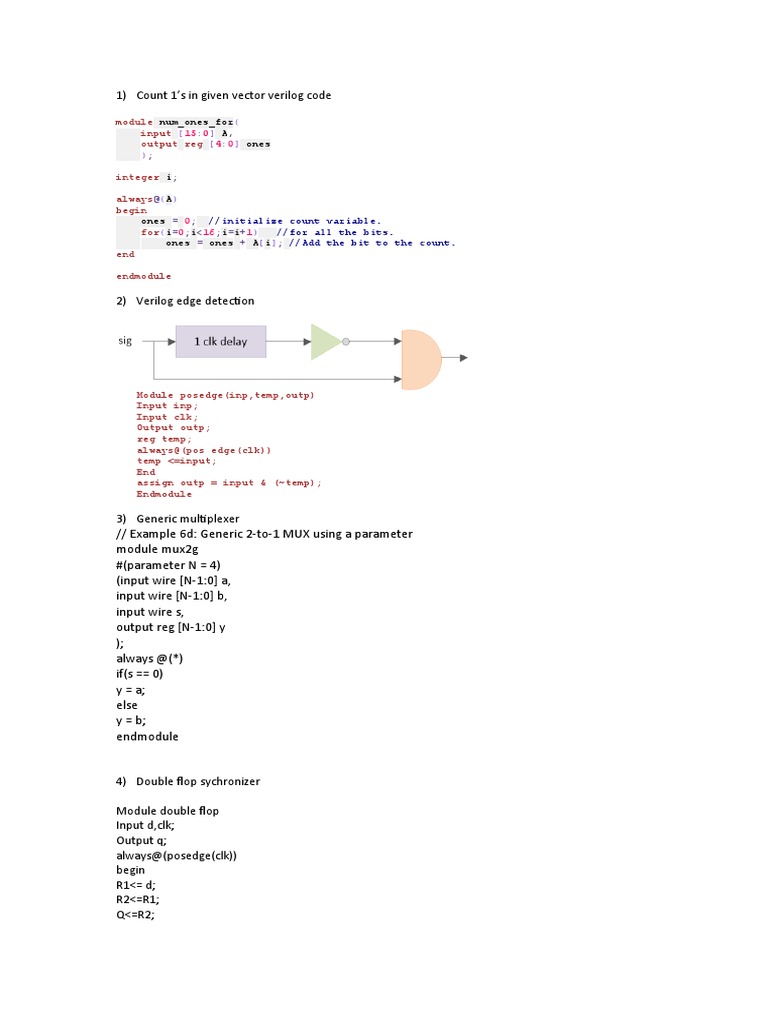 Verilog Pdf Parameter Computer Programming Software Engineering 