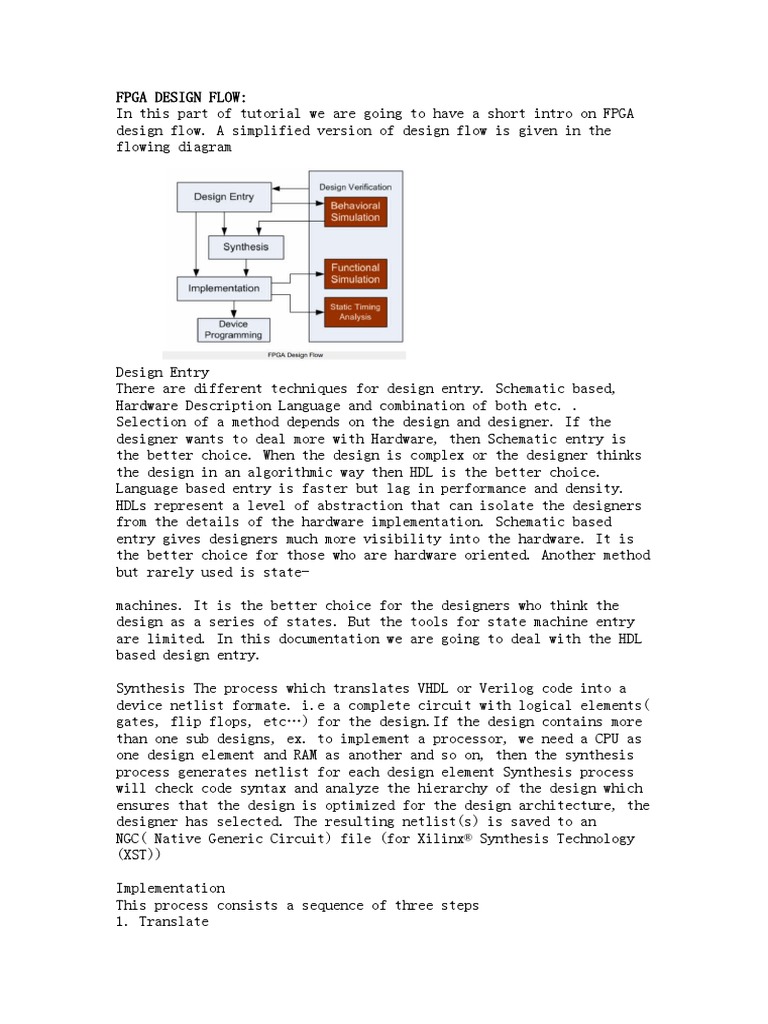 Fpga Design Flow | Download Free PDF | Hardware Description Language ...