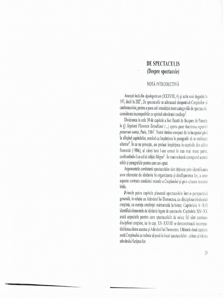 Tertulian de Spectaculis | PDF