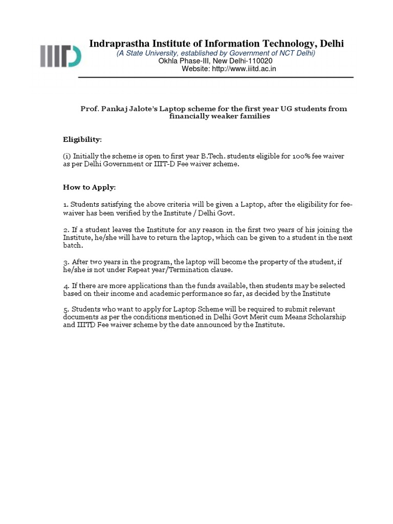 Laptop Scheme - 13 Jan 2021 | PDF