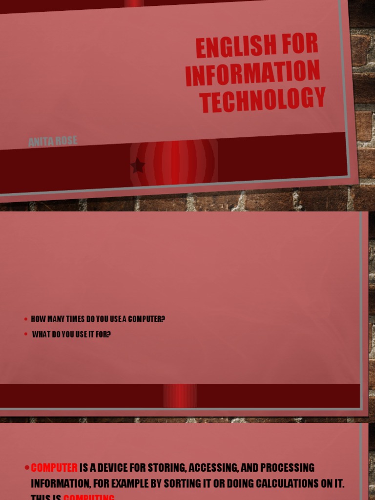 English For IT | PDF