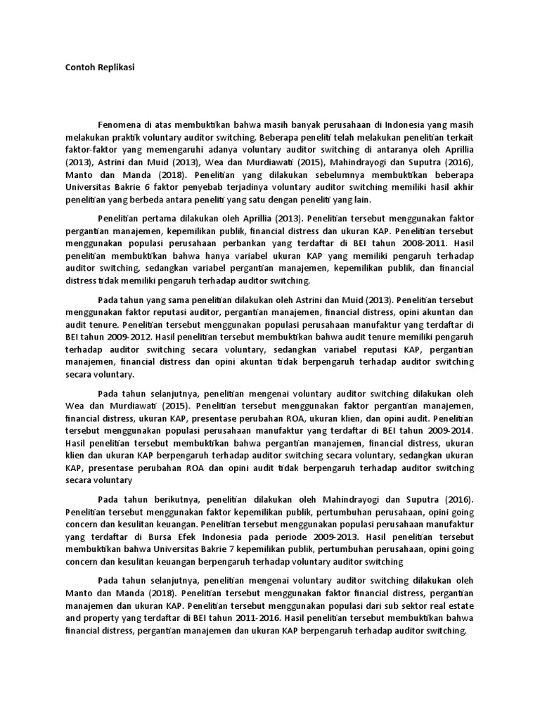 Contoh Replikasi | PDF