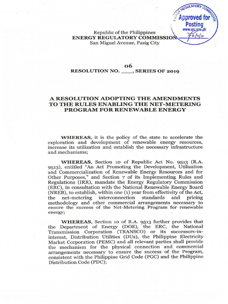 A Resolution Adopting The Amendments To The Rules Enabling The Net ...