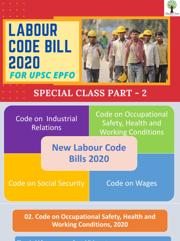 Code On Occupational Safety, Health and Working Conditions, 2020 ...