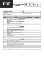 Camp Inspection Checklist Guide | PDF | Hygiene | Laundry
