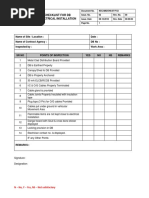 Electrical Distribution Board Inspection Checklist | PDF