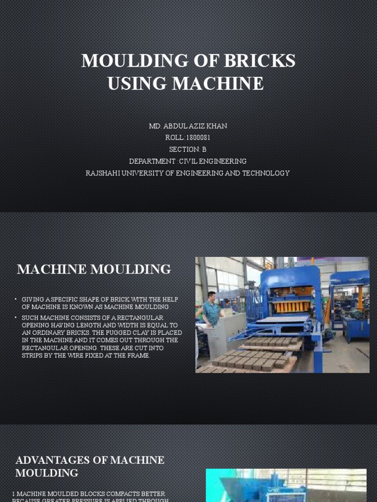 Moulding of Bricks Using Machine | PDF