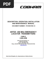 ARTEX ELT C406-N, C406-N HM Description, Operation, Installation and ...