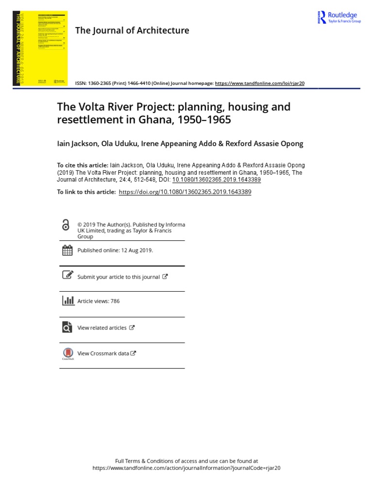 The Volta River Project Planning Housing and Resettlement in Ghana ...