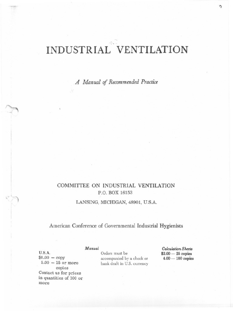 Industrial Ventilation | PDF