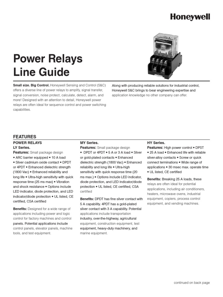 Power Rellay LIne Guide | PDF | Relay | Switch