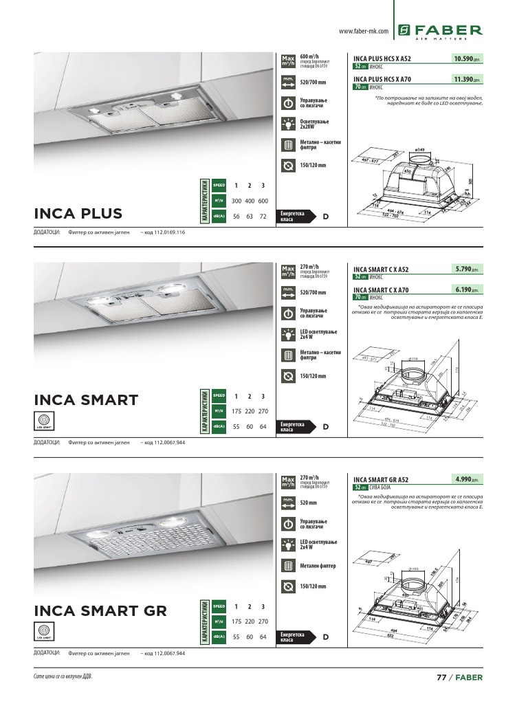 Aspirator Inca Plus Led-52 | PDF