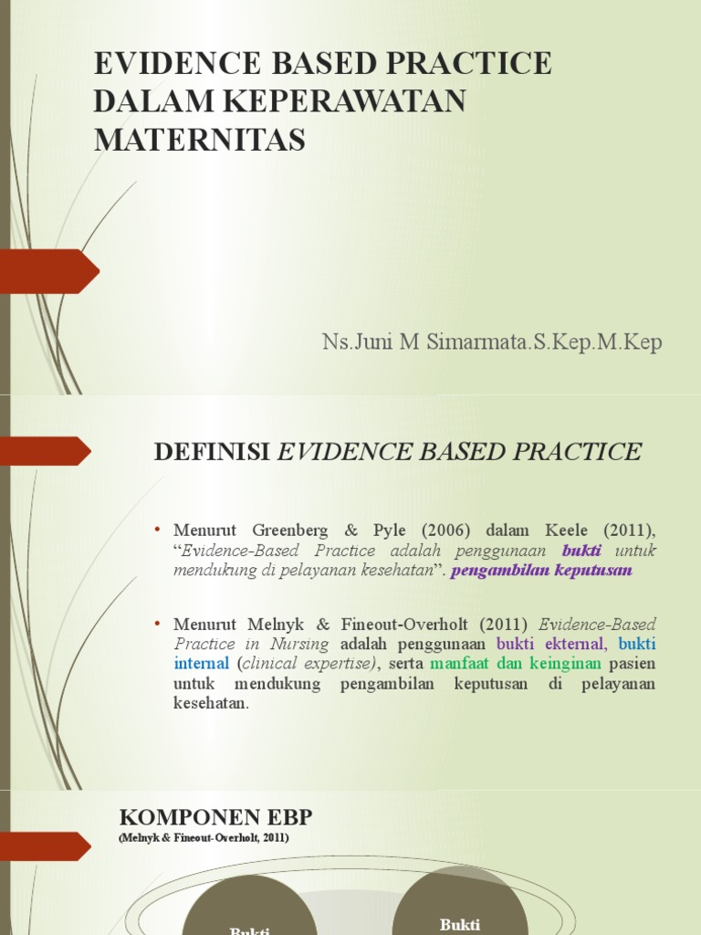 Evidence Based Practice Dalam Keperawatan Maternitas | PDF | Pengembangan Diri | Kesehatan Holistik