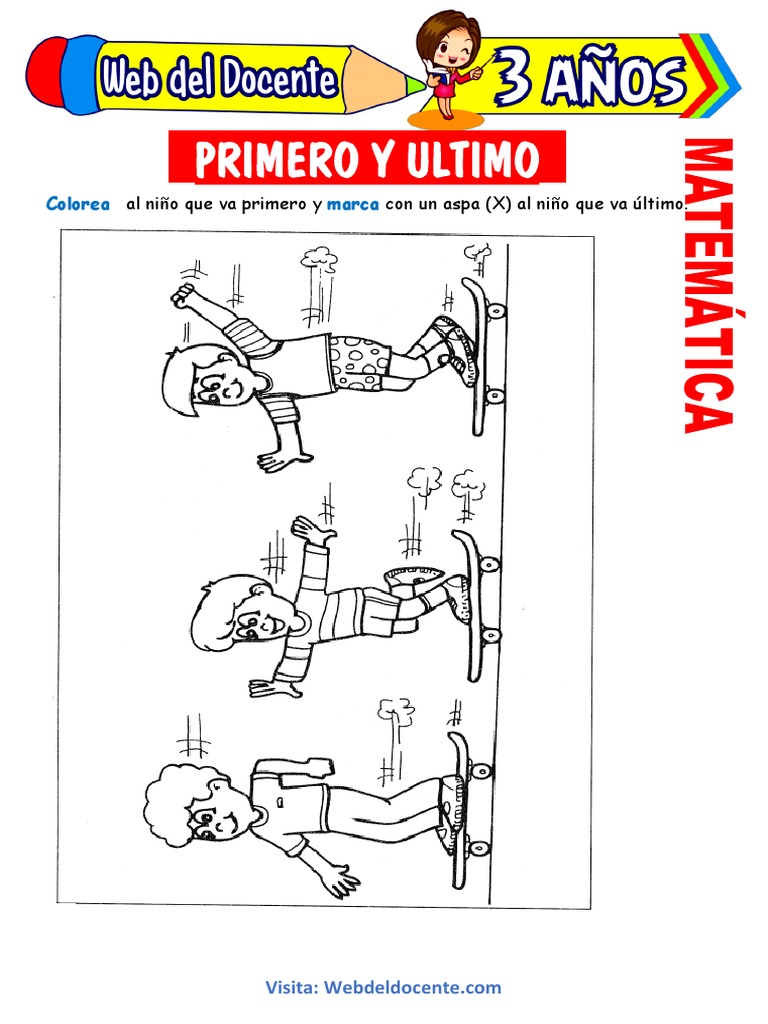 Noción de Primero y Ultimo para Niños de 3 Años | PDF