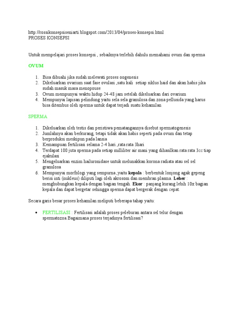 Proses Konsepsi | PDF