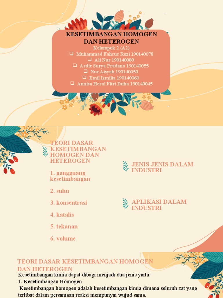 Kesetimbangan Homogen Dan Heterogen | PDF