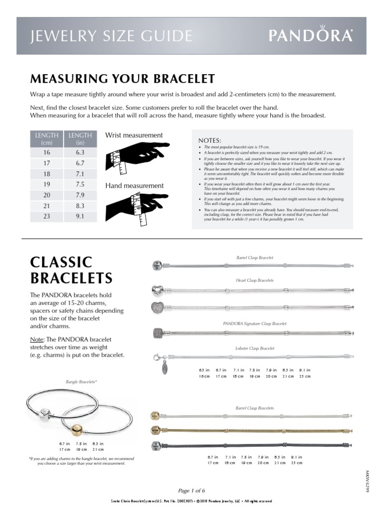 Jewelry Size Guide Updated | PDF | Bracelet | Jewellery