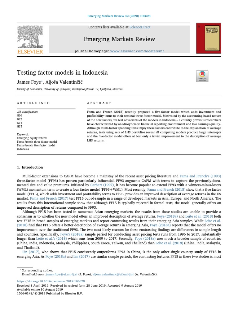 Emerging Markets Review: James Foye, Aljo Ša Valentinčič T | PDF ...