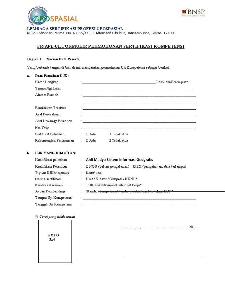 APL01 Ahli Madya SIG | PDF