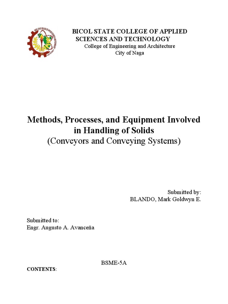 Conveyors and Conveying System (Module 2) | PDF | Belt (Mechanical ...