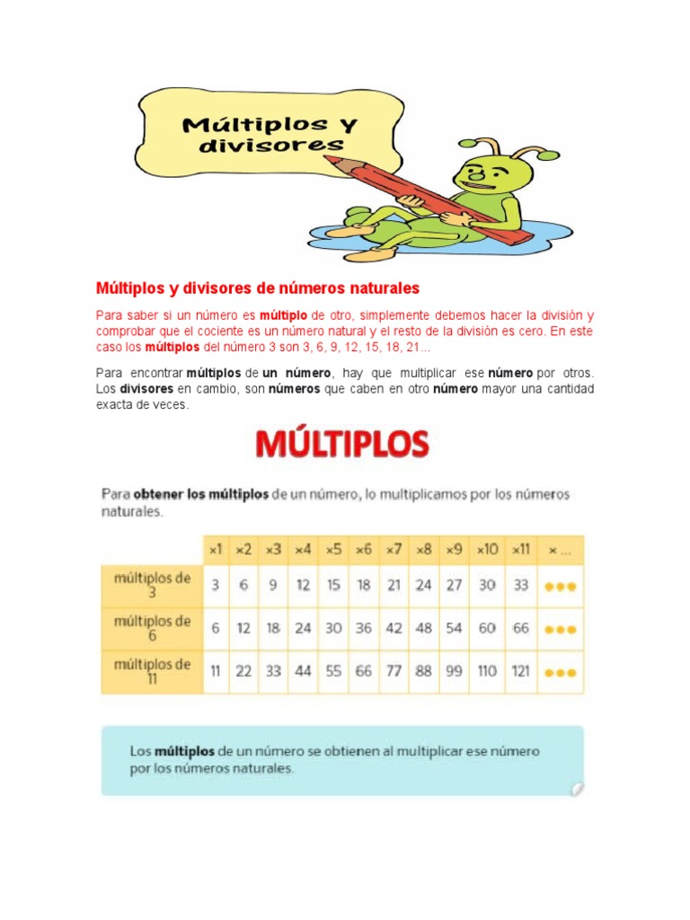 Multiplos y Divisores | PDF
