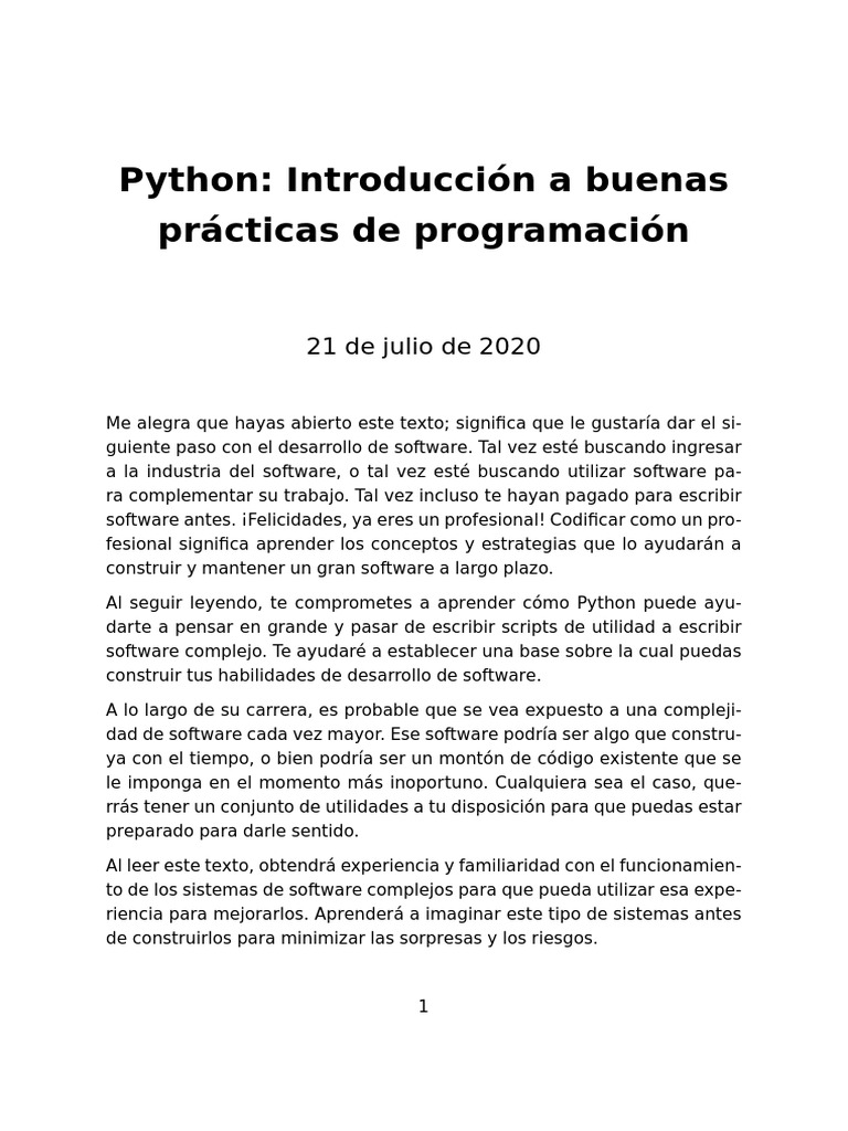 Python Introduccion A Buenas Practicas de Programacion-83 | PDF | Python (lenguaje de ...