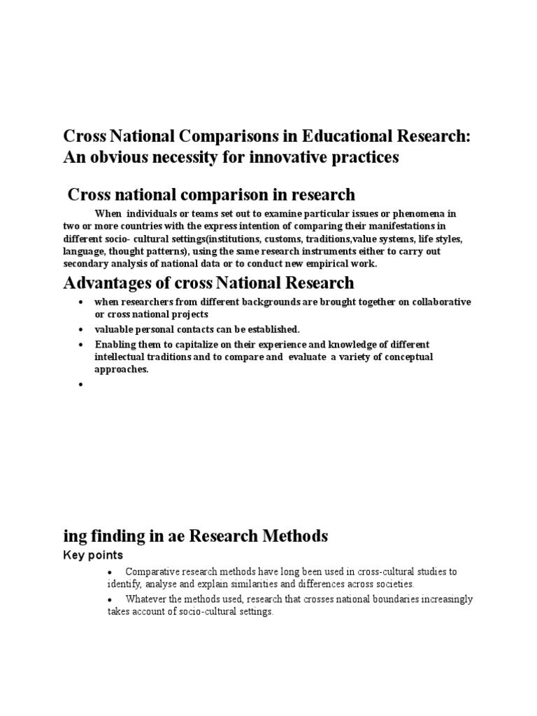 Comparative Research Methods | PDF | Social Science | Sociology