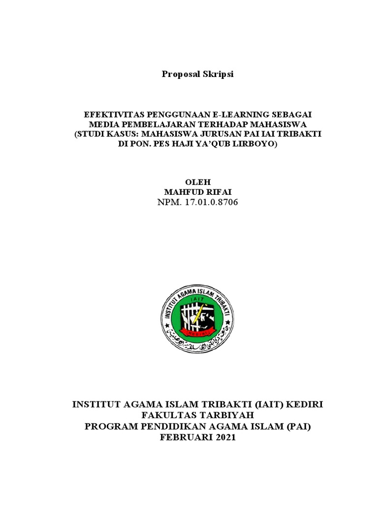 Cover Proposal SELESAI | PDF | Sains & Matematika | Komputer
