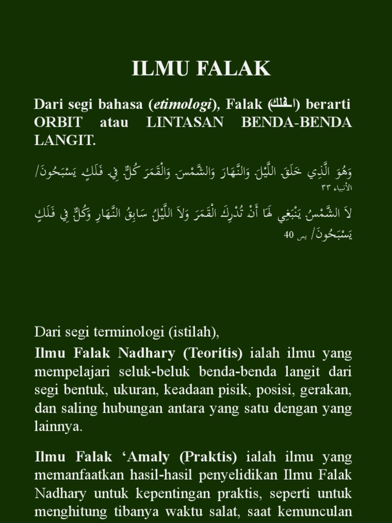 Definisi Dan Sejarah Perkembangan Ilmu Falak | PDF