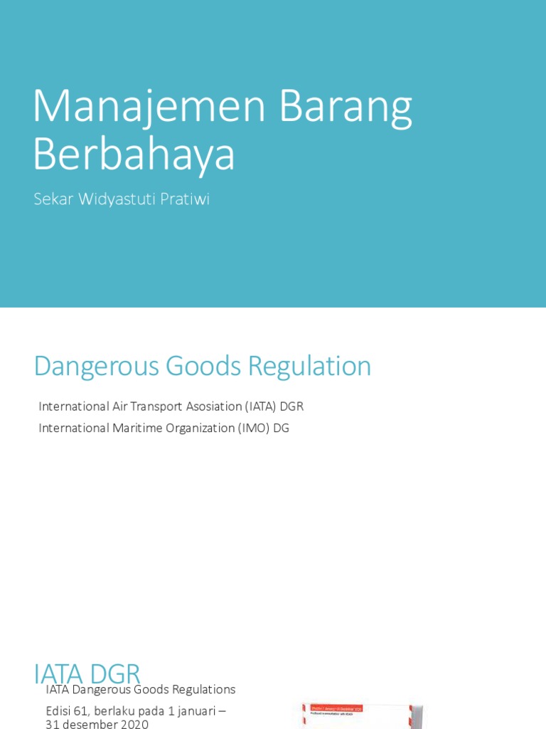 Dangerous Goods | PDF | Dangerous Goods | Ionizing Radiation