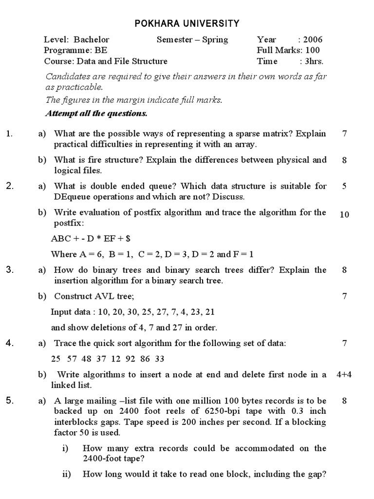 Data and File Structure | PDF | Computer File | Computer Programming