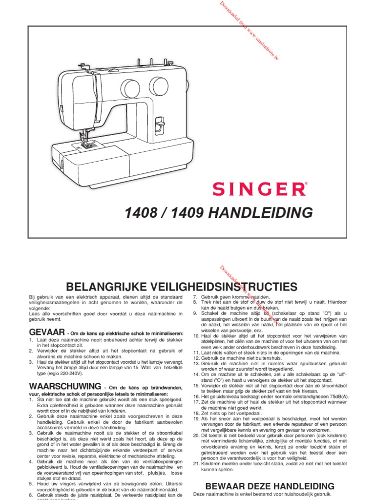 Handleiding Singer Promise 1408 | PDF