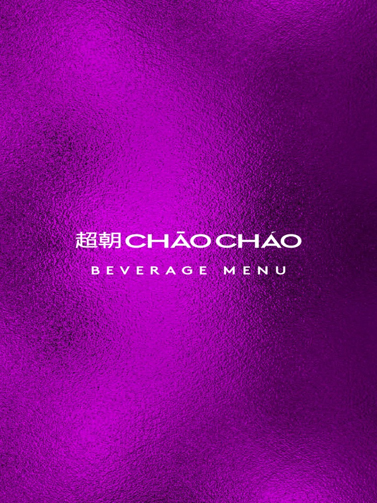 Chao-Chao - Beverage Menu Update | PDF | Drink | Alcoholic Drinks