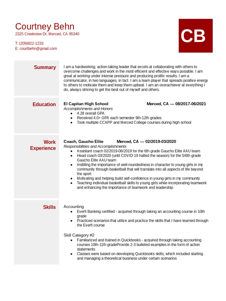 Courtney Behn Resume | PDF | Learning | Communication