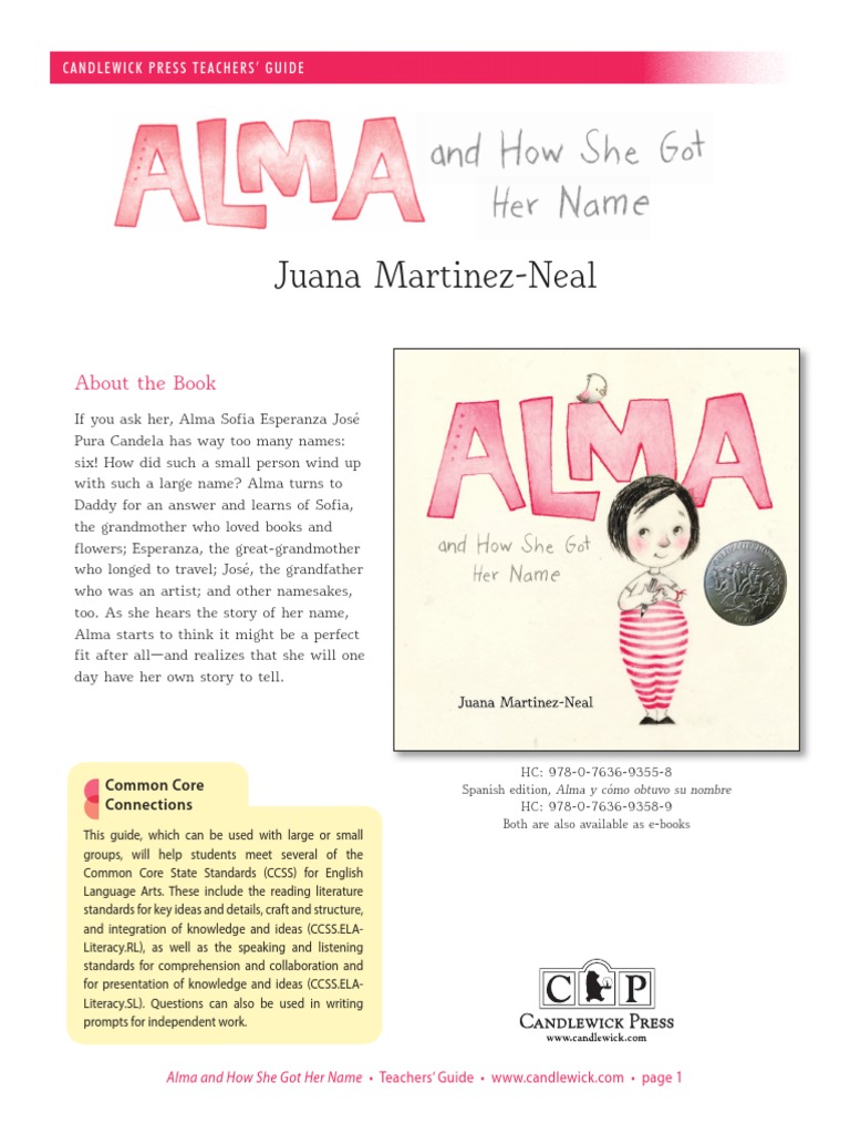 Alma and How She Got Her Name Teachers' Guide | PDF | Communication ...