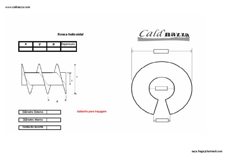 Rosca Helicoidal Gabarito | PDF