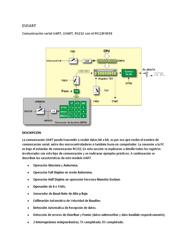 EUSART | PDF | Poco | Telecomunicaciones
