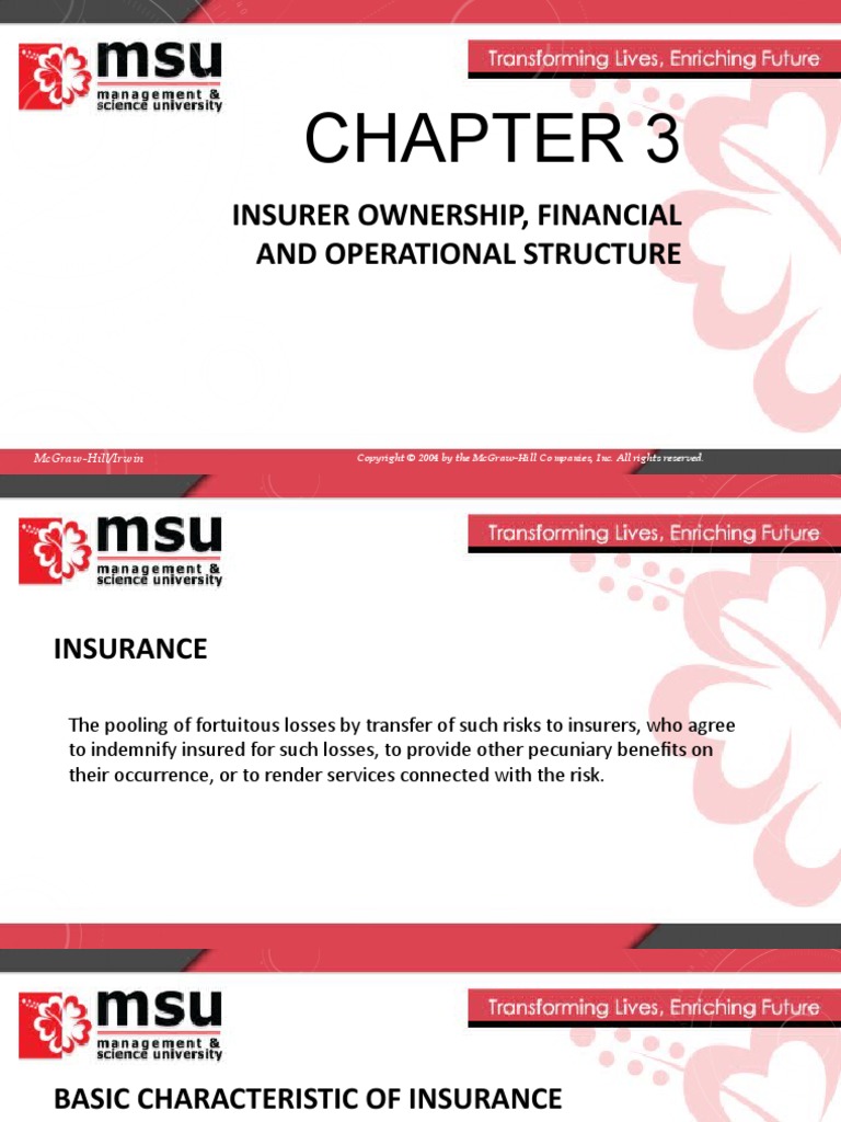 CHP 3 Insurer Ownership, Financial & - Operational Structure | PDF ...