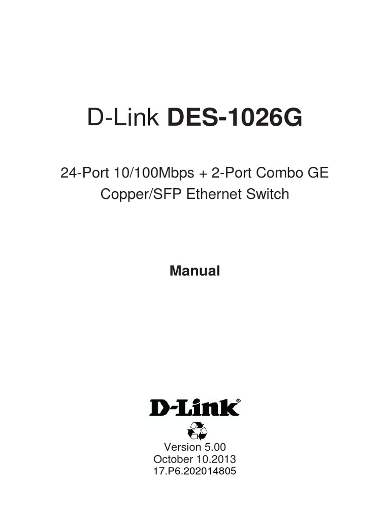 D-Link DES-1026G: 24-Port 10/100Mbps + 2-Port Combo GE Copper/SFP ...